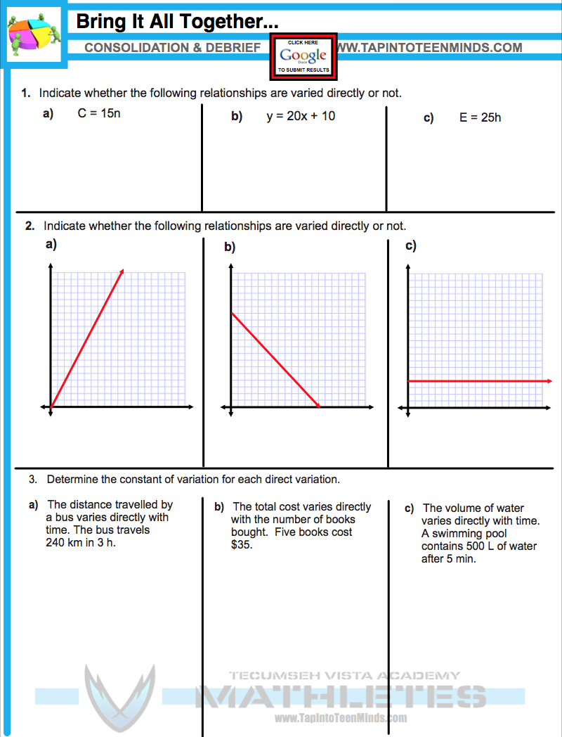 4.1 Direct Variation | Linear Equations | MPM1D Grade 9 Academic Math