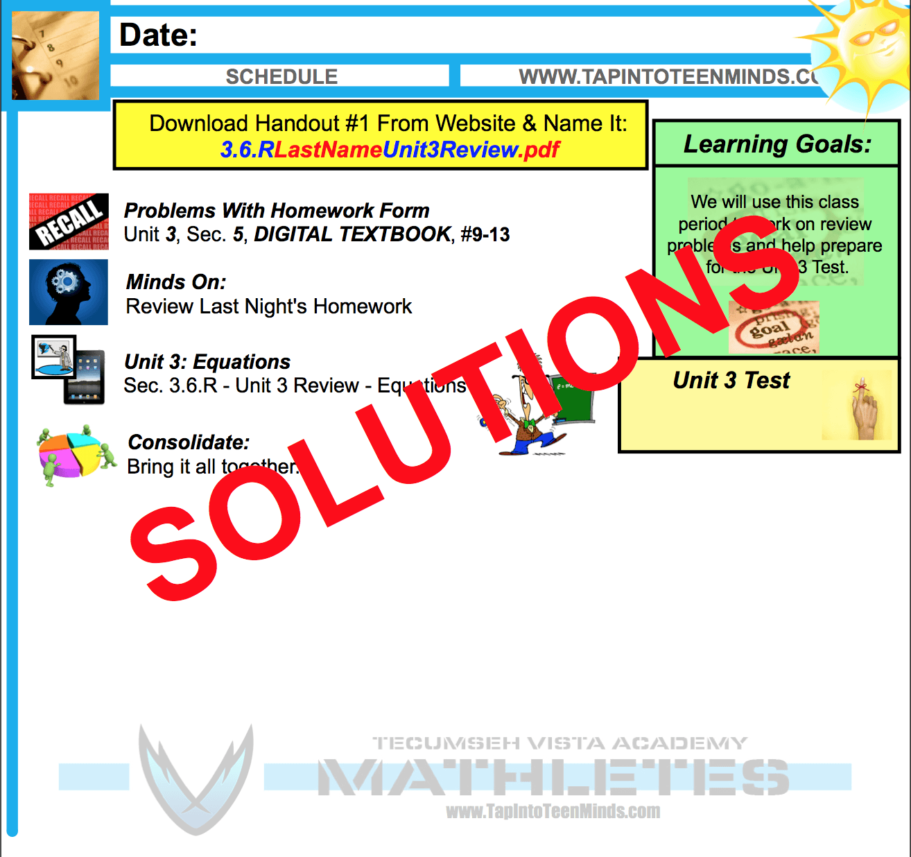 3.6.R Solving Equations Unit 3 Review | MPM1D Grade 9 Academic Math