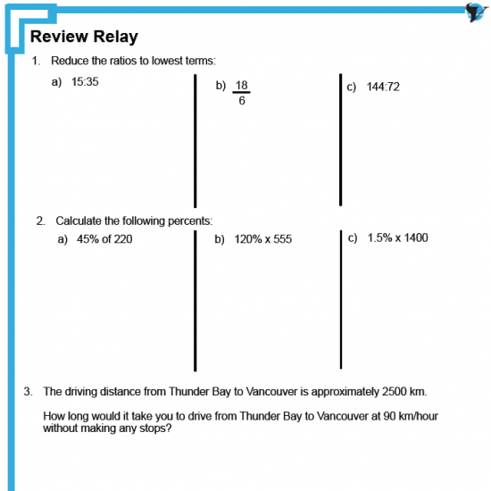 4.7 - Ratios, Rates and Proportional Reasoning Review | MFM1P 9 Math