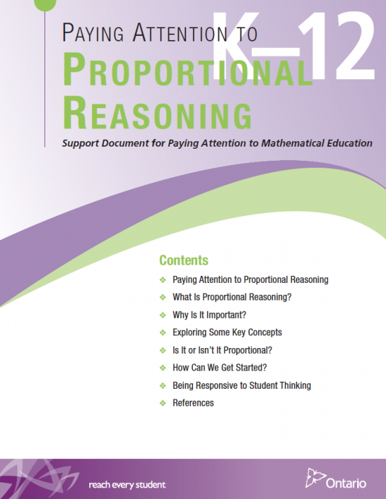 Making Connections in Proportional Reasoning | Applying Across Strands
